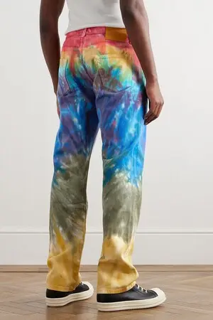 GALLERY DEPT. Marley Straight Leg Distressed Tie-dye Jeans