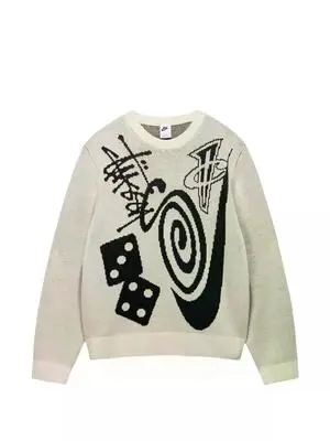Nike X Stüssy Intarsia-knit Sweater - Neutrals