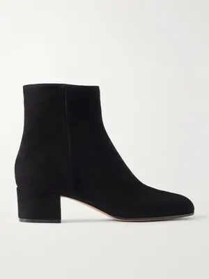 GIANVITO ROSSI Joelle 45 Suede Ankle Boots - Black