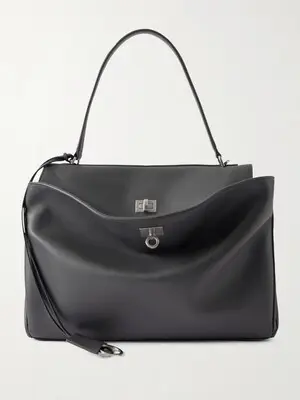 Balenciaga Rodeo Medium Leather Shoulder Bag - Gray