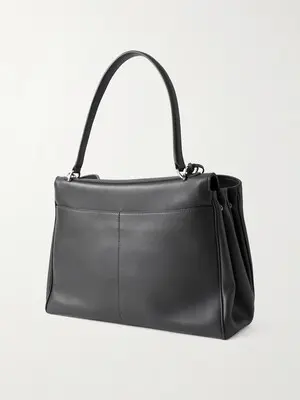 Balenciaga Rodeo Medium Leather Shoulder Bag - Gray