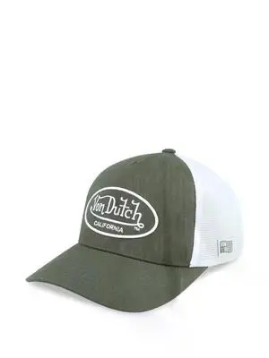 VON DUTCH Logo Patch Mesh Panel Baseball Cap - Green