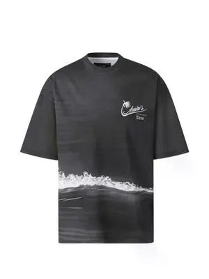 Amiri Palm Tree-print T-shirt - Black