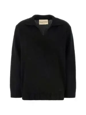 Valentino Garavani Cashmere V-neck Sweater - Black