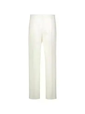 FERRAGAMO Pleated Straight-leg Trousers - White