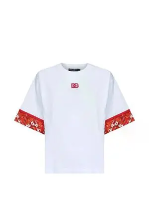 Dolce & Gabbana Dg Logo Embroidered T-shirt - White