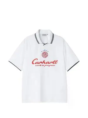 Carhartt Work In Progress Terrace Logo-print Short Sleeve Polo Shirt - White