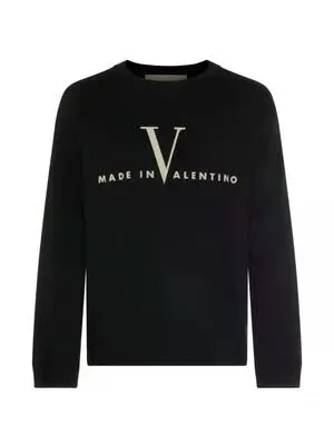 Valentino Garavani Logo Print Long Sleeve Sweatshirt