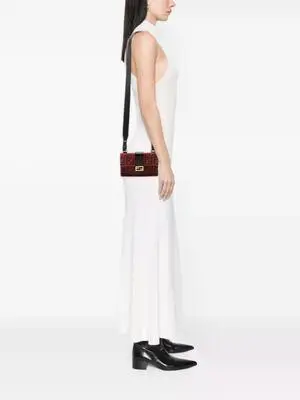Fendi Zucca Canvas Convertible Baguette Pouch - Red