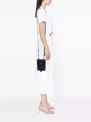 Prada Saffiano Trimmed Re-nylon Phone Case Crossbody Bag