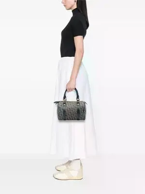 Dior Diorissimo Trotter Canvas Boston Bag - Blue