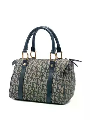 Dior Diorissimo Trotter Canvas Boston Bag - Blue