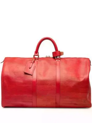 LOUIS VUITTON Epi Keepall 50 Travel Bag - Red