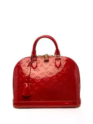 LOUIS VUITTON Monogram Vernis Alma Pm Handbag - Red