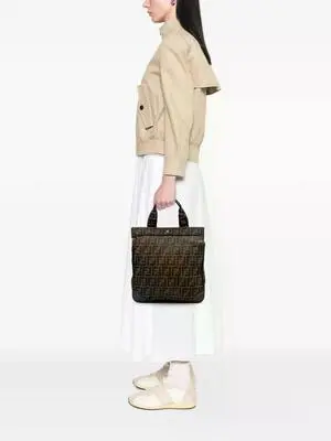 Fendi Zucca Canvas Shopping Tote Bag