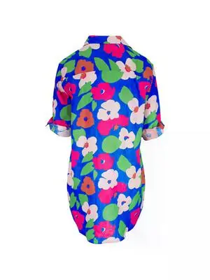 Frank & Eileen Mary Floral Print Mini Shirt Dress