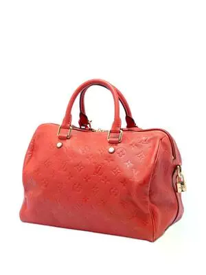 LOUIS VUITTON Monogram Empreinte Speedy Bandouliere 30 Boston Bag