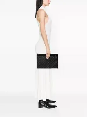 LOUIS VUITTON Monogram Eclipse Discovery Pochette Gm Clutch Bag - Black