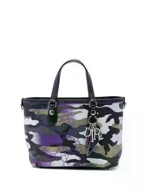 Dior Anselm Reyle Mini Canvas Camouflage Shopping Tote Bag - Multicolour