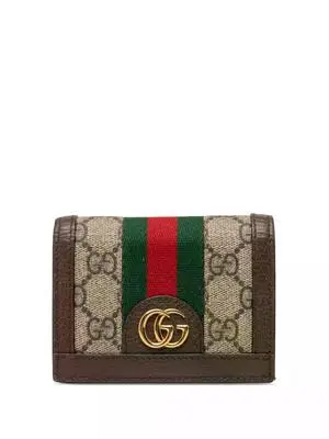 Gucci 2016-2026 Gg Supreme Web Ophidia Wallet Small Wallets - Brown