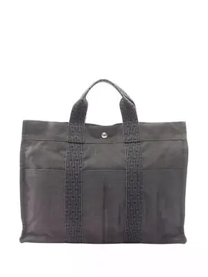 Hermès Herline Mm Canvas Tote Bag - Grey
