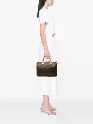 LOUIS VUITTON Monogram Speedy 30 Boston Bag - Brown
