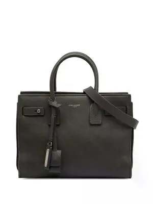 Saint Laurent Baby Grained Calfskin Sac De Jour Satchel - Grey