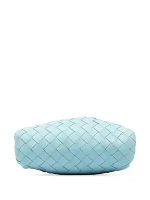 Bottega Veneta Nappa Intrecciato Mini Pouch Crossbody Bag - Blue