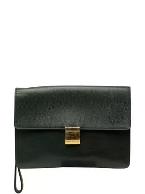 LOUIS VUITTON Taiga Selenga Clutch Bag - Green