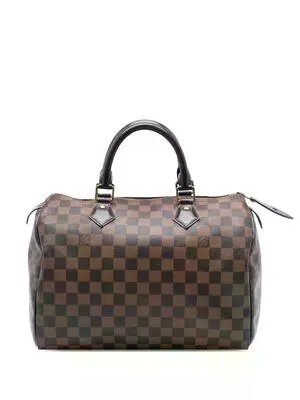 LOUIS VUITTON Damier Ebene Speedy 30 Boston Bag - Brown