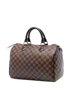 LOUIS VUITTON Damier Ebene Speedy 30 Boston Bag