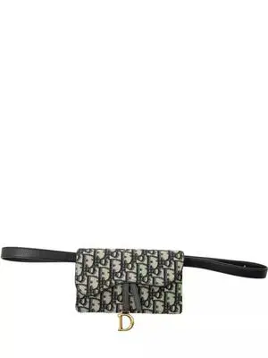 Dior Oblique Canvas Saddle Belt Bag - Blue