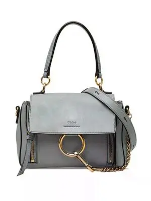 Chloé Mini Leather Faye Satchel - Blue