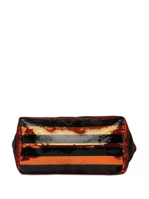 Prada Satin Sequin Stripes Tote Bag