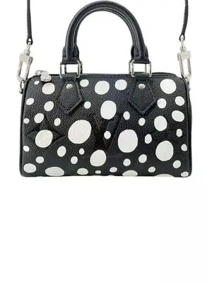 LOUIS VUITTON Monogram Empreinte Nano Speedy Bandouliere Satchel - Black