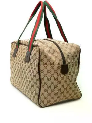 Gucci Gg Canvas Web Duffle Bag