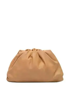 Bottega Veneta Teen Lambskin Pouch Clutch Bag - Neutrals