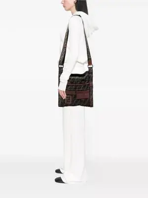 Fendi Zucca Canvas Ff Flat Messenger Bag