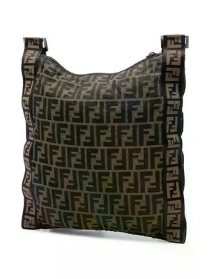 Fendi Zucca Canvas Ff Flat Messenger Bag