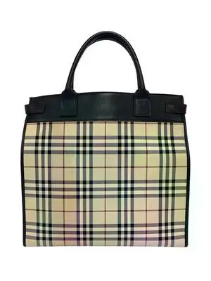 Burberry House Check Canvas Tote Satchel