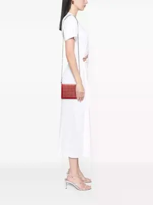 Bottega Veneta Woven Nappa Leather Wallet On Chain Crossbody Bag - Red