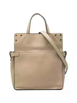 Fendi Vitello Grace And Suede Flip Satchel - Neutrals