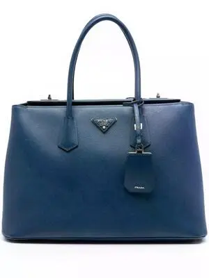 Prada Saffiano Cuir Turnlock Twin Satchel
