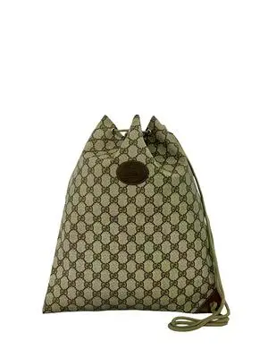 Gucci Gg Supreme Canvas Drawstring Backpack