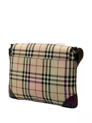 Burberry House Check Canvas Flap Crossbody Bag