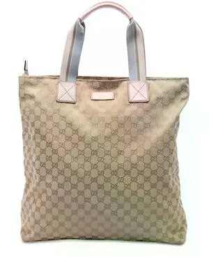 Gucci Gg Canvas Web Vertical Tote Bag - Neutrals