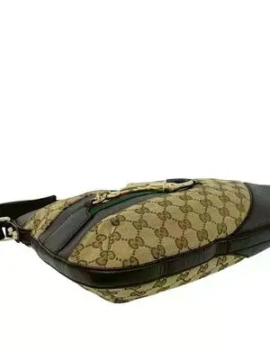 Gucci Gg Canvas Hasler Web Shoulder Bag - Neutrals