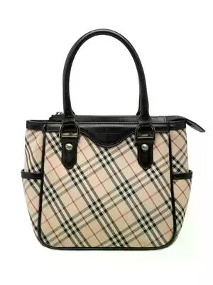 Burberry Nova Check Canvas Handbag - Neutrals
