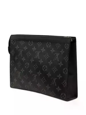 LOUIS VUITTON Monogram Eclipse Pochette Voyage Mm Clutch Bag