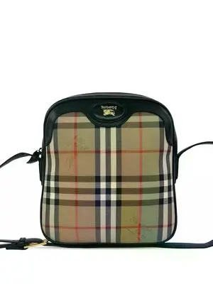 Burberry Haymarket Check Canvas Crossbody Bag - Neutrals